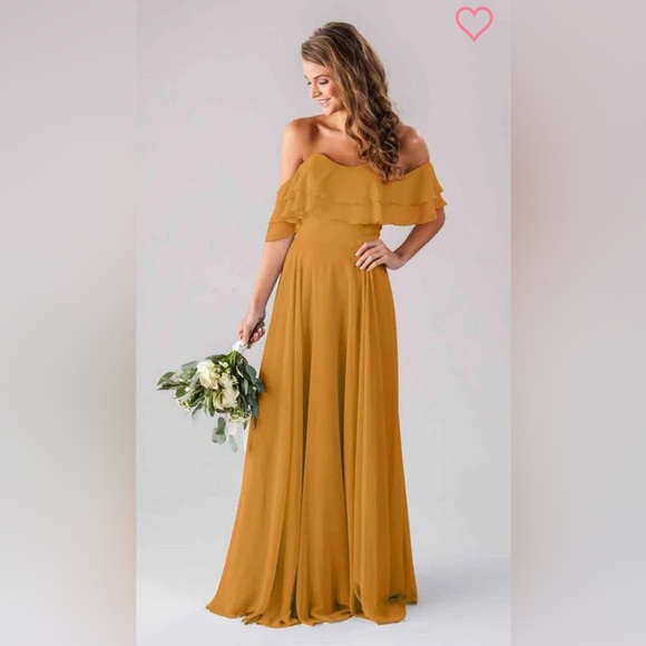 Kennedy Blue | Dresses | Kennedy Blue Offshoulder Mustard Yellow ...